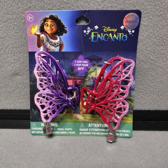 Disney | Accessories | Disney Encanto Butterfly Hair Clips Purple And ...